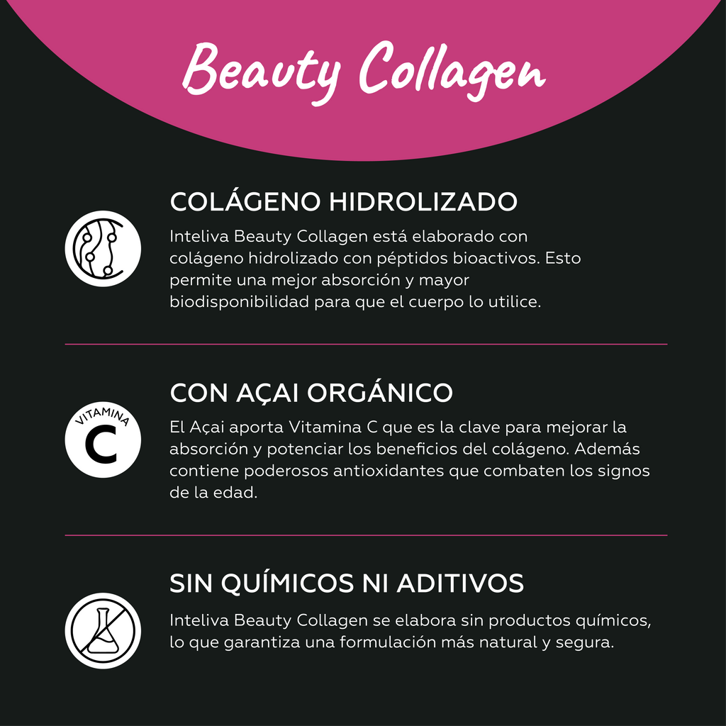 Beauty Collagen: Colágeno Hidrolizado Puro con Vitamina C – INTELIVA ...